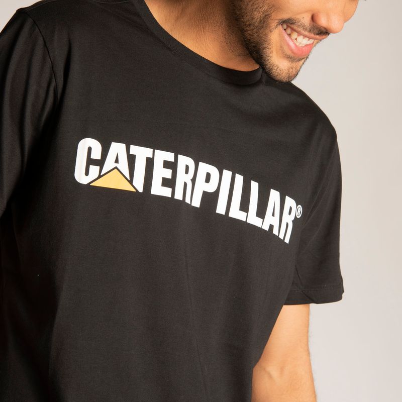 Camiseta Caterpillar Logo Tee-Pitch Black-Trademar