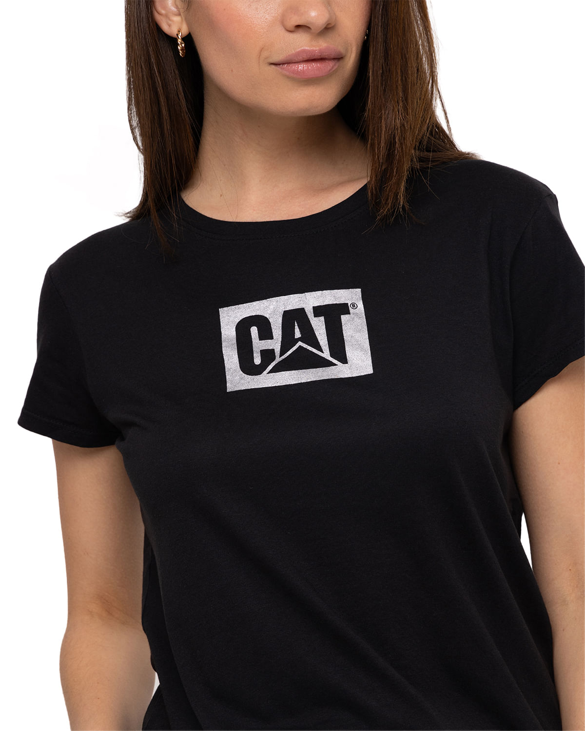 Metallic Cat Logo Te - CAT Lifestyle