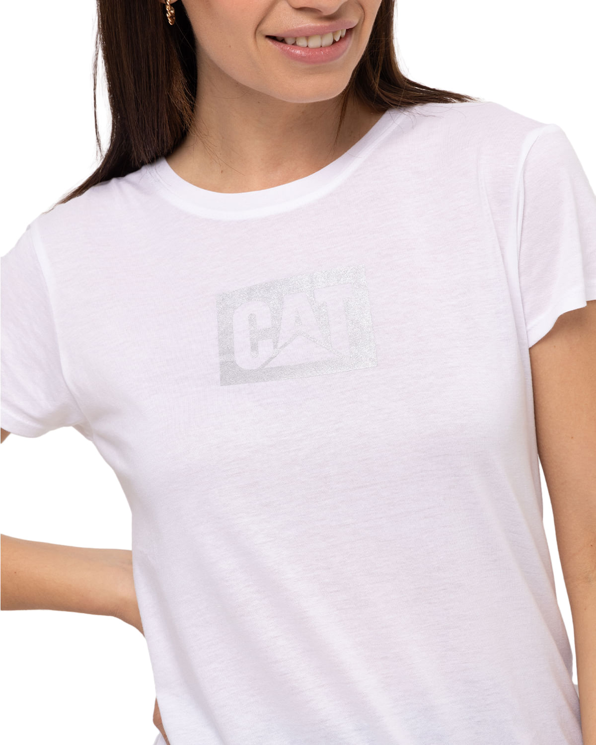 Metallic Cat Logo Te - CAT Lifestyle