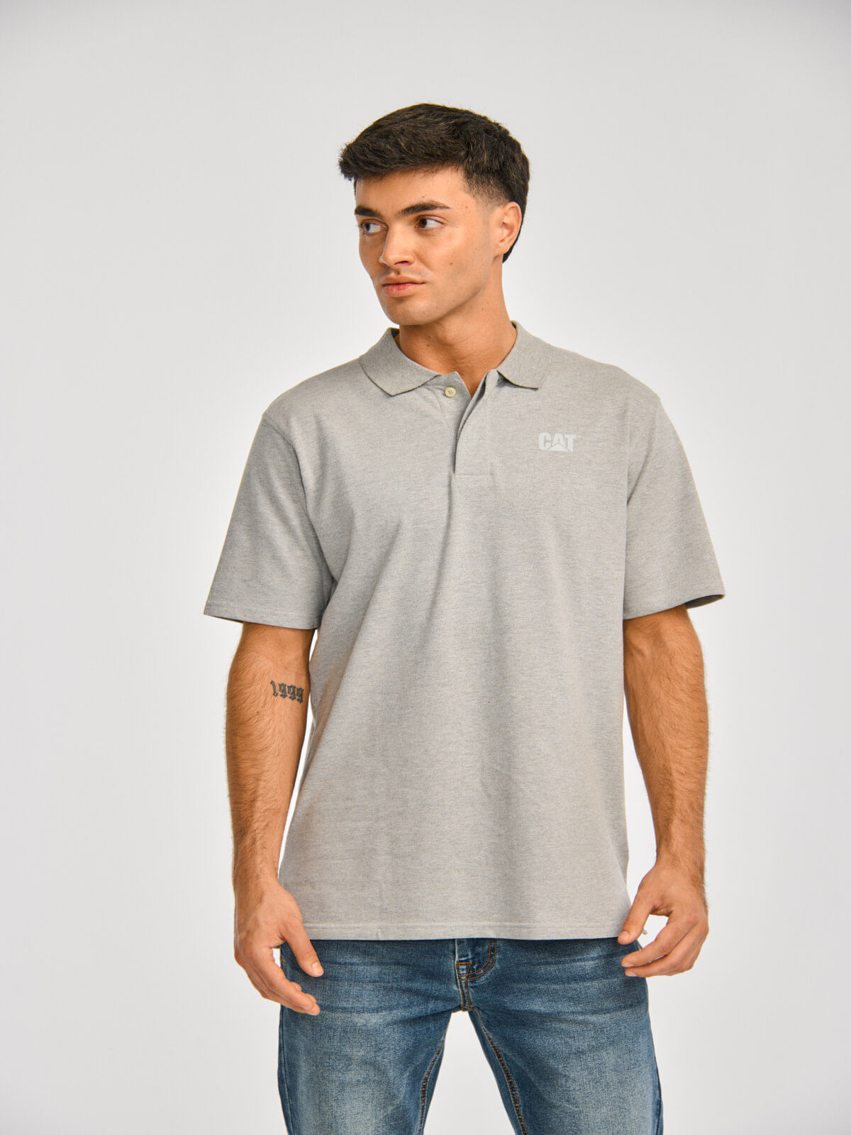 Polos Lifestyle Cat Logo Pique Polo Para Hombre - CAT Lifestyle