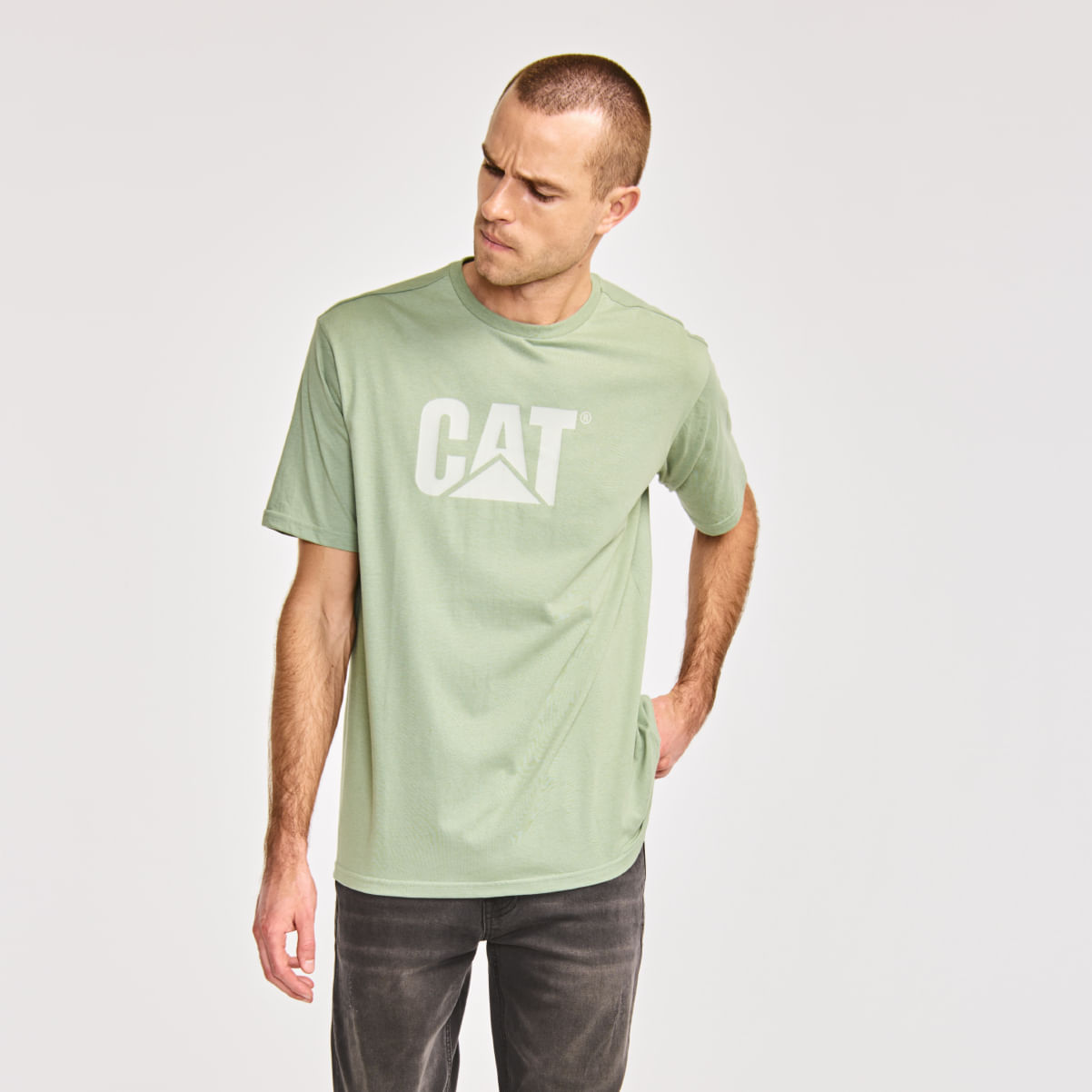 Camisetas Lifestyle Cat Logo Tee Para Unisex