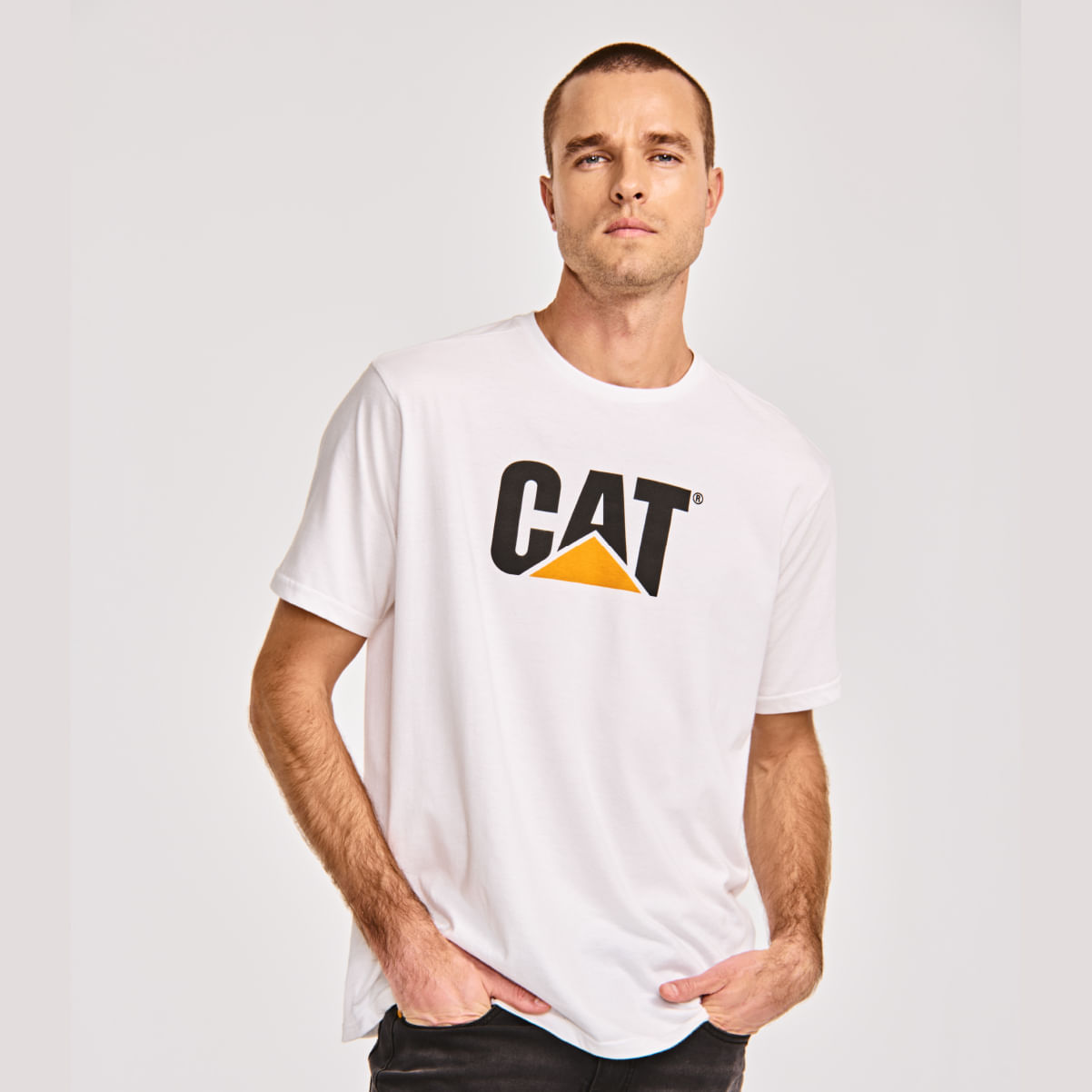 Camisetas Lifestyle Cat Logo Tee Para Hombre - CAT Lifestyle