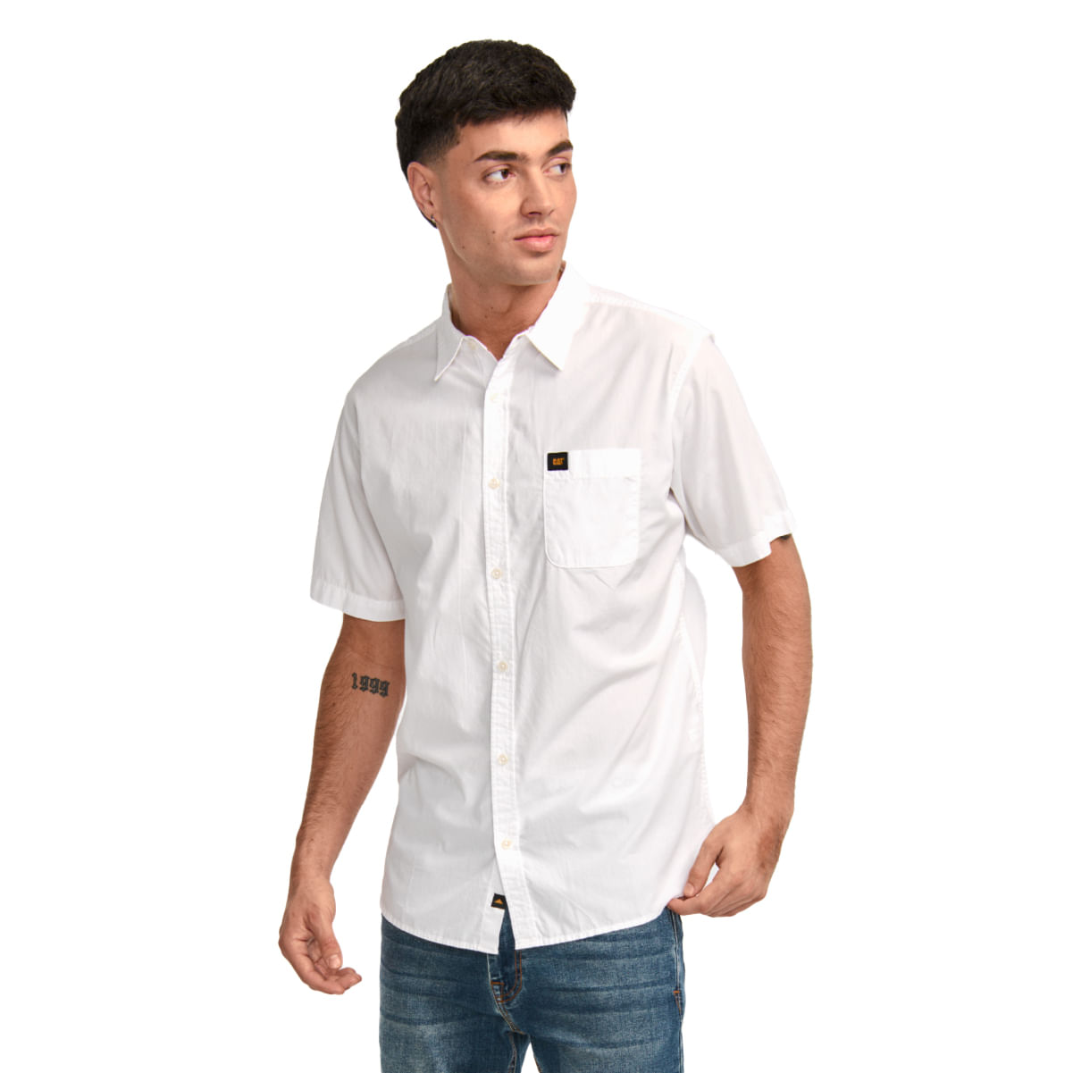 Camisa Poplin S/S Shirt Para Hombre - CAT Lifestyle